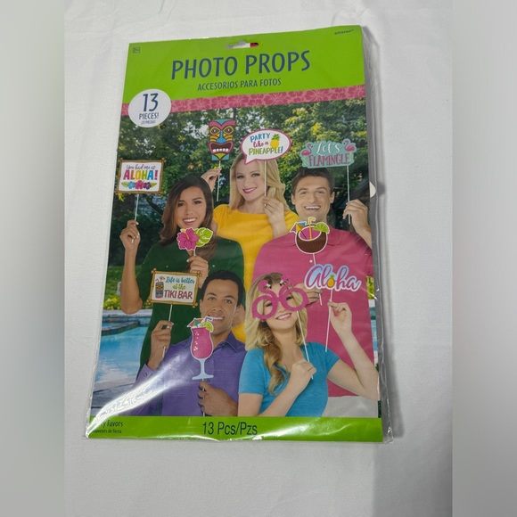 Amscan | Party Supplies | Photo Booth Props Tropical Fun Tiki Hawaiian ...